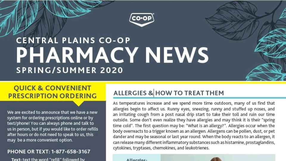 Pharmacy Newsletter | Central Plains Co-op